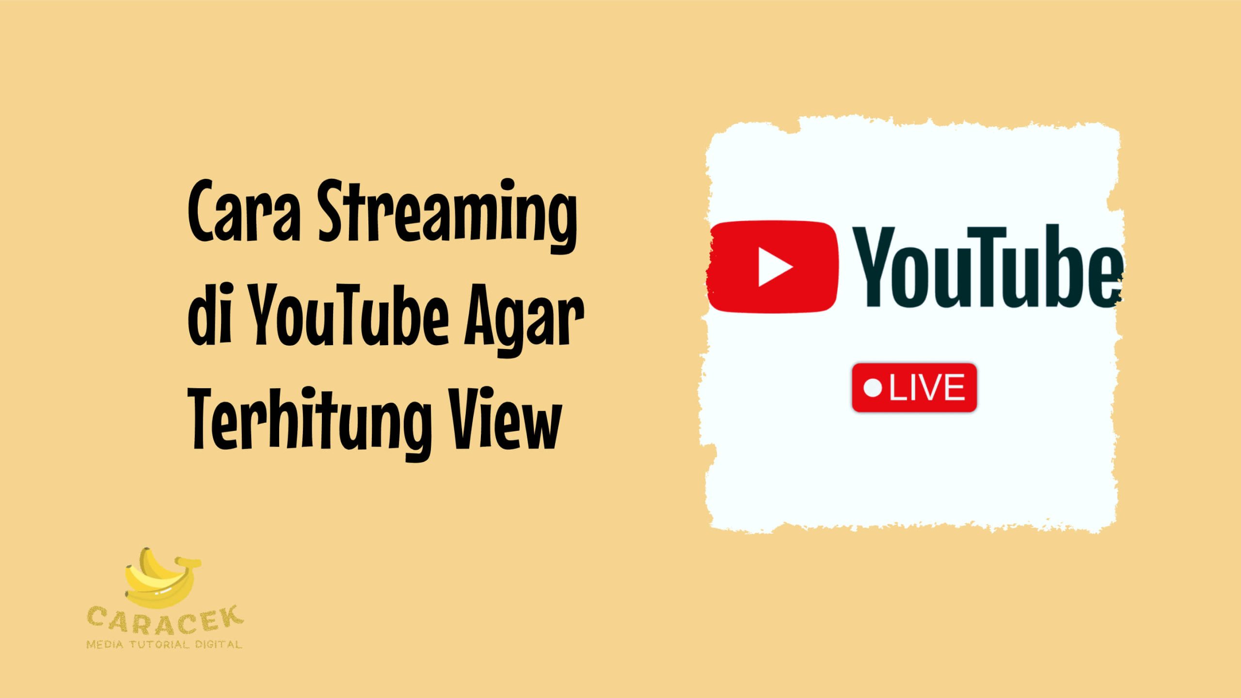 Begini Cara Streaming di YouTube Agar Terhitung View - Caracek
