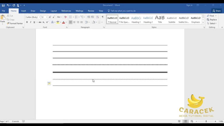 Pilihan Cara Membuat Garis di Word Sesuai Kebutuhan - Caracek